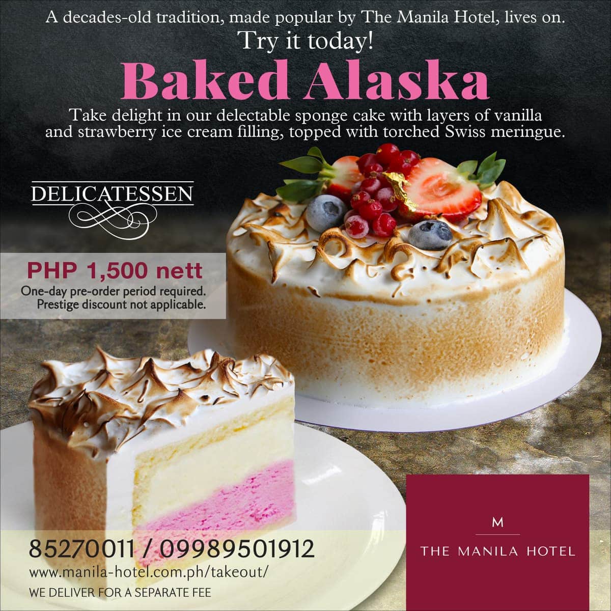 Order by phone - The Manila Hotel