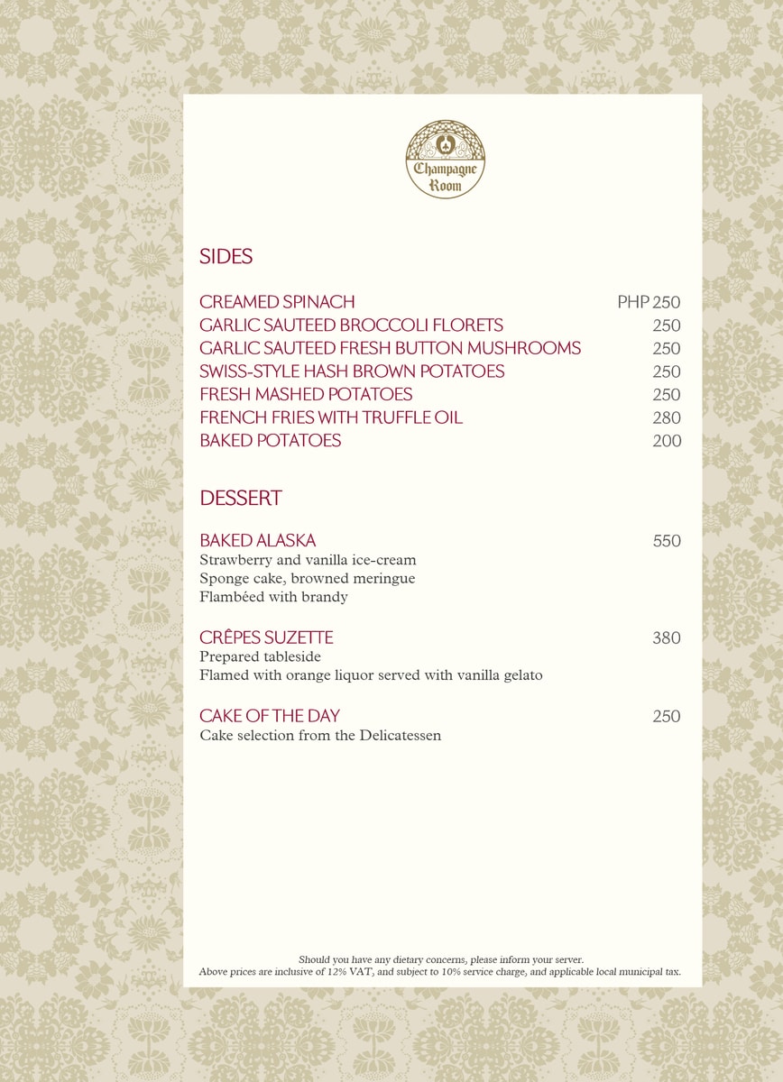 Champagne Room - The Manila Hotel