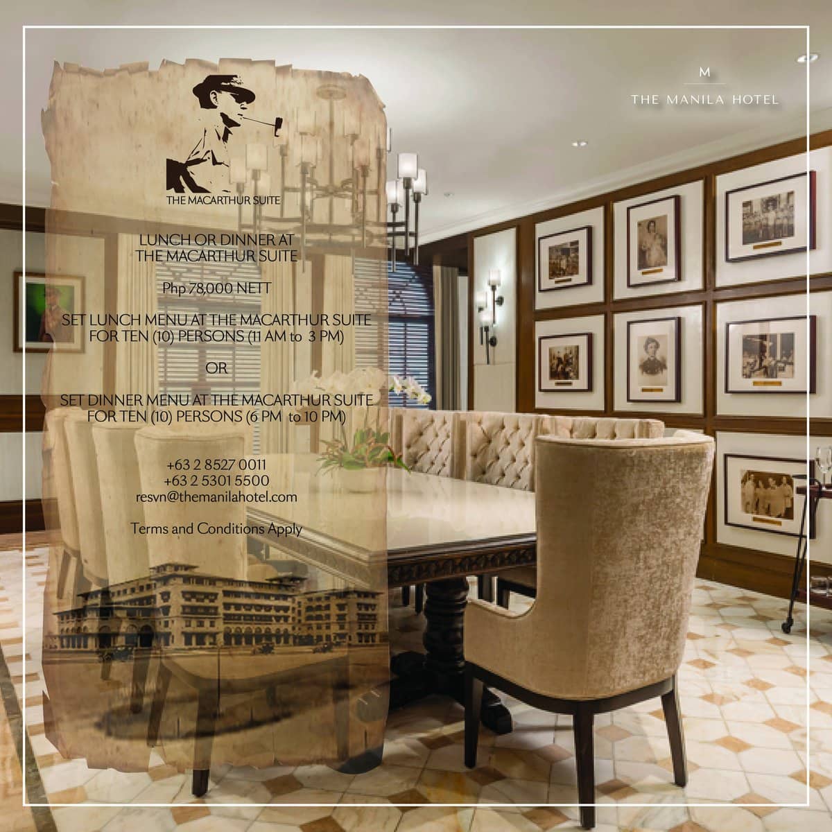 Step into the Timeless Elegance of the MacArthur Suite at The Manila Hotel - The Manila Hotel