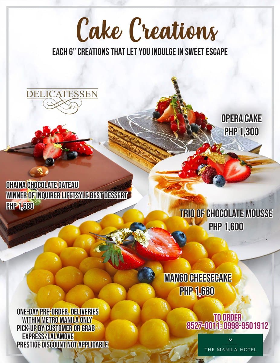 Order by phone - The Manila Hotel