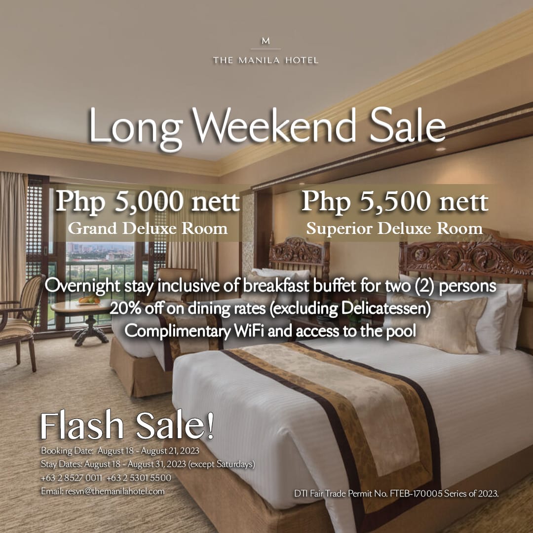 Promotions Archive - Page 2 of 29 - The Manila Hotel