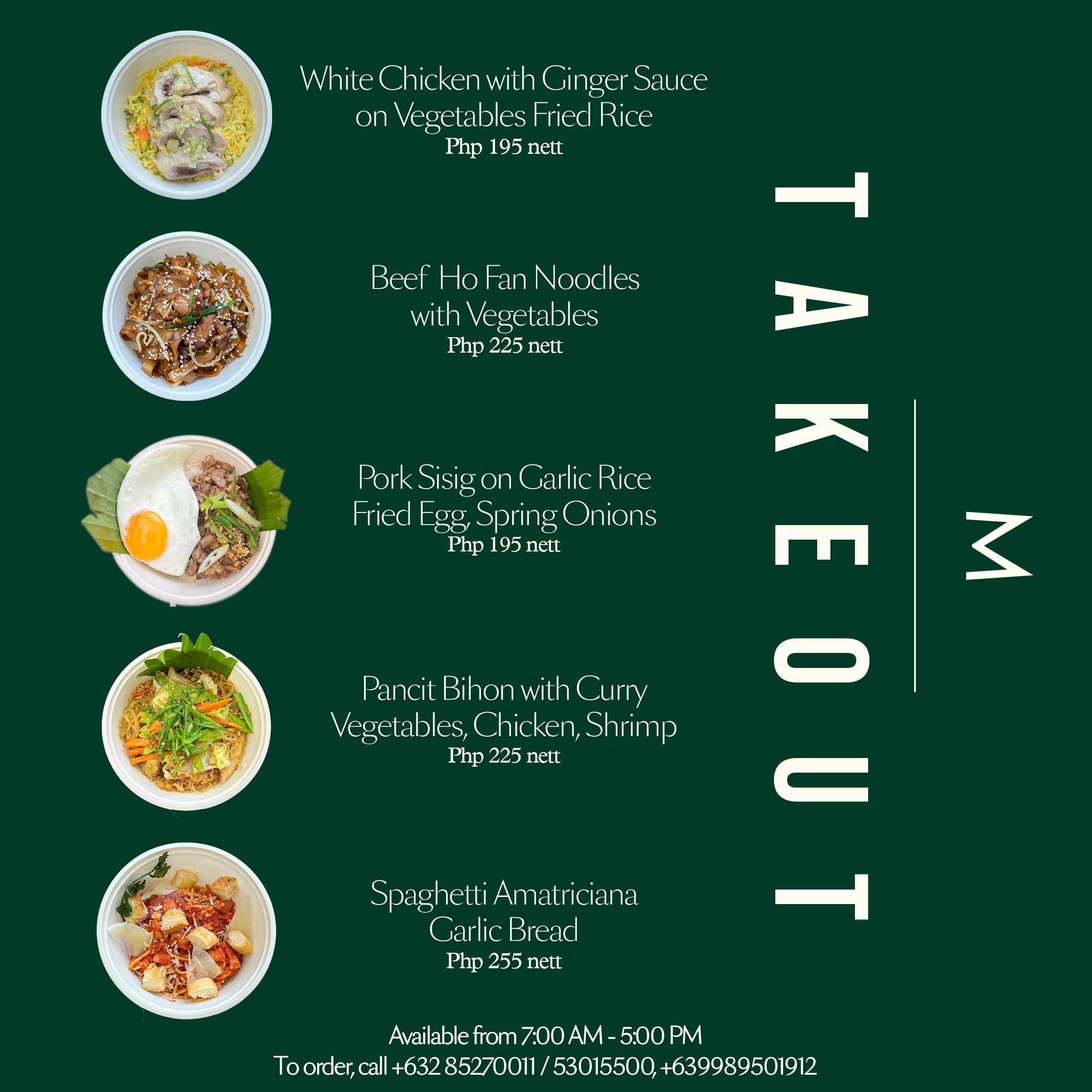 Order by phone - The Manila Hotel