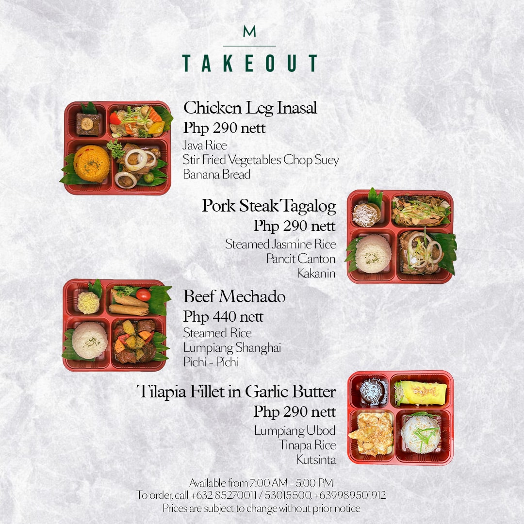 Order by phone - The Manila Hotel