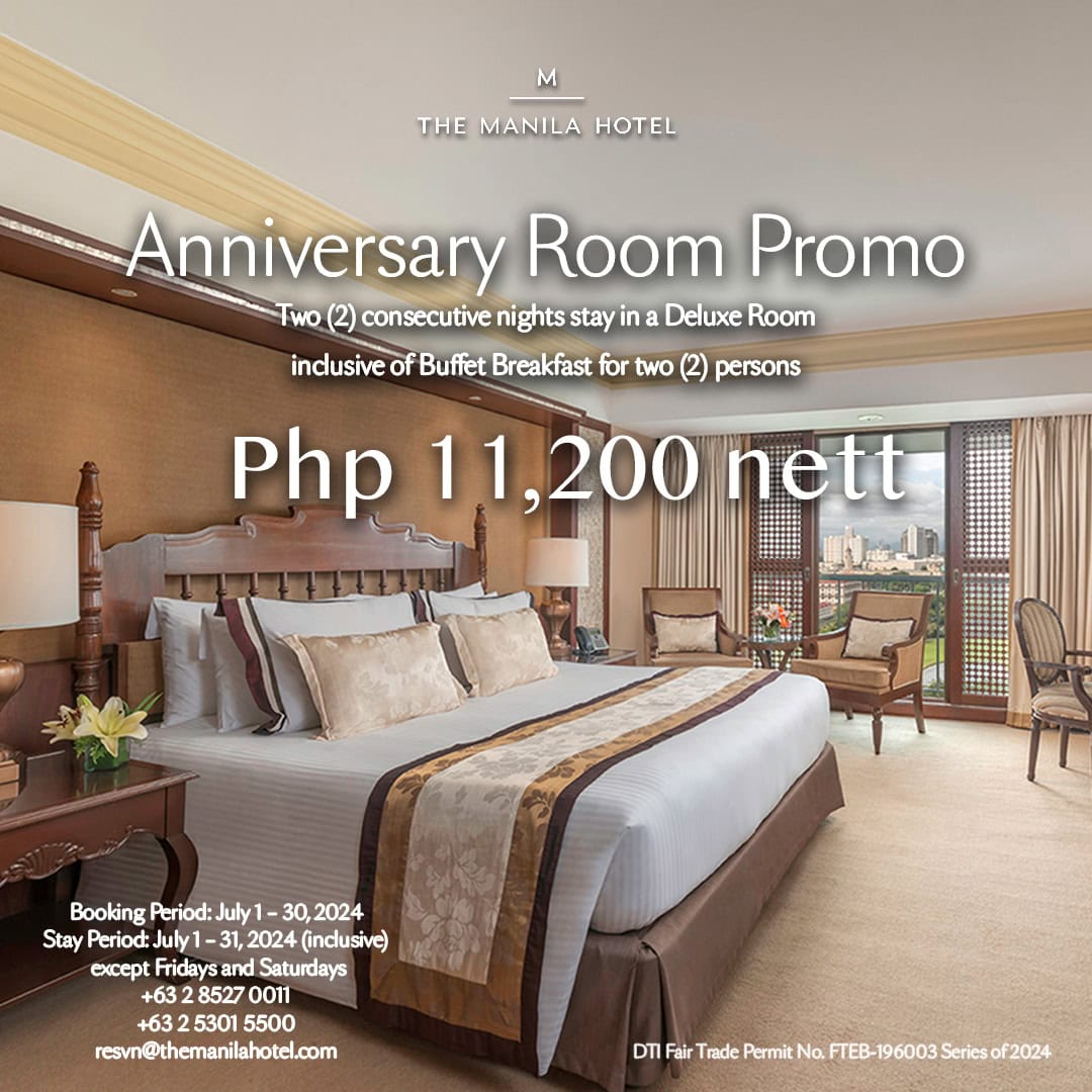 The Manila Hotel Celebrates 112 Years with Special Room and Dining ...