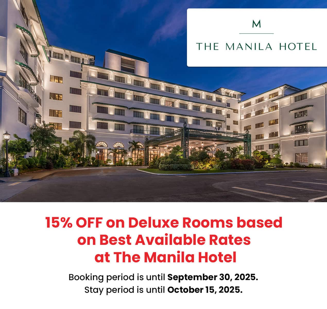 Chinabank Credit Card Offers Exclusive Staycation and Dining Promos at The Manila Hotel - The ...